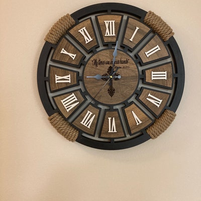 Wall Clock, Rope Wooden Clock, Mother's Day,gift,personalized ...