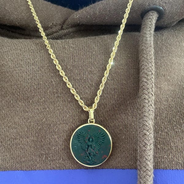 14K Gold Holy Icon of Jesus Christ Necklace, Jesus Face Pendant ...
