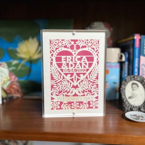 Personalized Wedding Card Custom Wedding Gift With Names and Date ...