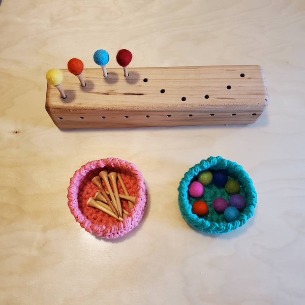 Block of Holes - Fine Motor Activity - Etsy