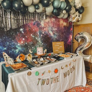 Space Banner, Space Birthday Party Decorations, First Trip Around the ...