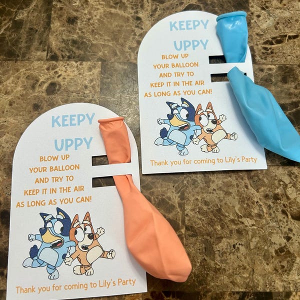 Bluey Keepy Uppy Party Favors - Etsy