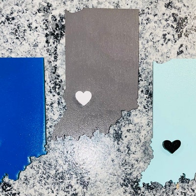 Unfinished Wooden Indiana Shape State Craft From 1 up to 46 DIY - Etsy