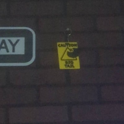 Caution Badge Big Tail - Etsy