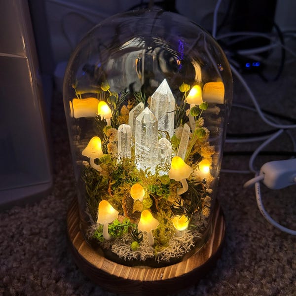 Glowing Crystal Pillars With Healing Properties, Enchanted Forest ...