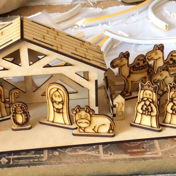 Belén - Regalo de Navidad - Archivos de corte láser - SVG+DXF+PDF+Ai ...