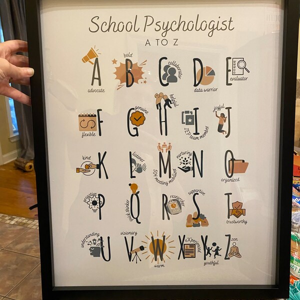 Social Worker Alphabet Print - Social Worker Sign - Social Worker Gift ...