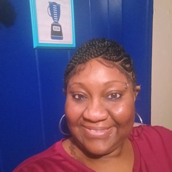 8 Inches Human Hair Sister Locks Frontal.0.2cm Front Lace Small Loc ...