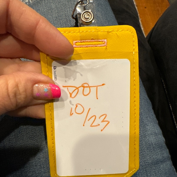 Personalized Crayon ID Badge Holder - Pencil Employee ID Holder ...