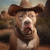 Custom Cowboy Pet Portrait Personalized Dog and Cat in Cowboy Costumes ...