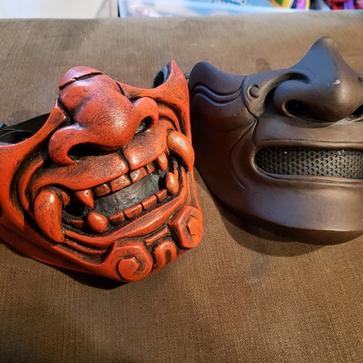 Half Knight Warrior Samurai Mask, BB Gun Airsoft Mask, Halloween ...