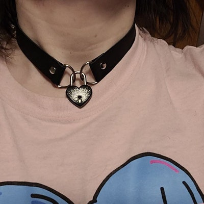Lockable Collar Necklace Women Collar Choker Leather Collar Choker ...