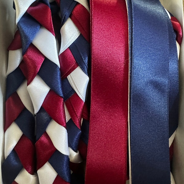 Bespoke Handfasting Ribbons - 5 Ribbon Plait - Choose Your Colours - Etsy