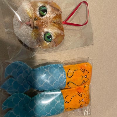 Purrmaid Toy With Catnip Catfish Toy for Kitty Cat Felt Toy for Cats ...