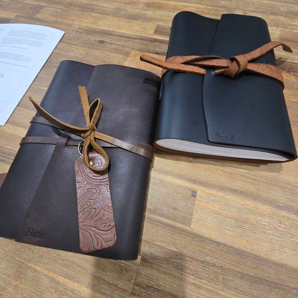 Make Your Own Leather Journal Kit, A6, A5 & A4. DIY Leather Craft ...