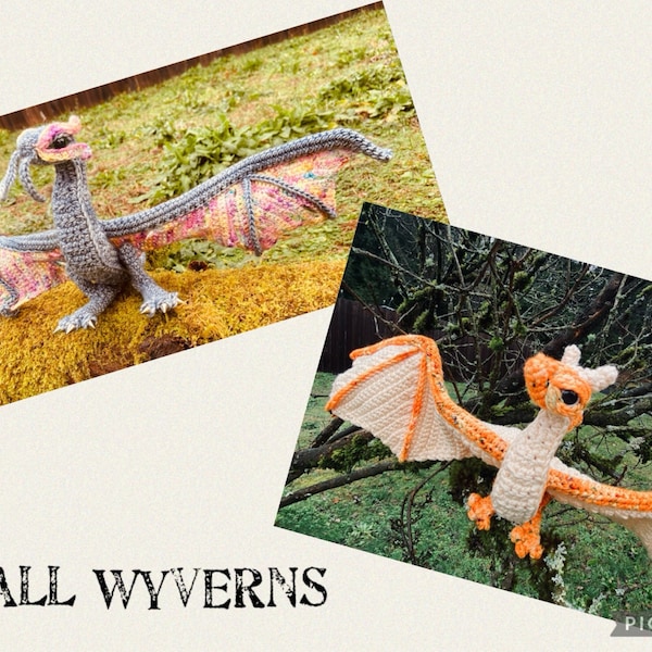 Small Wyvern Crochet Pattern by Crafty Intentions Downloadable DIGITAL ...