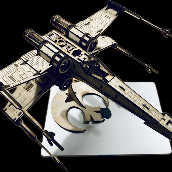 X-fighter + snowspeeder 3D Laser Cut Model Bundle SVG DXF – Wooden Star ...