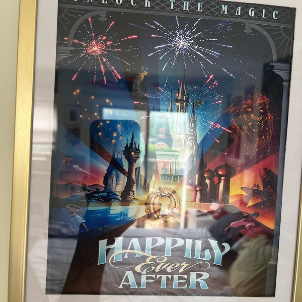 Happily Ever After Firework Show Poster Disney Attraction Poster Disney ...