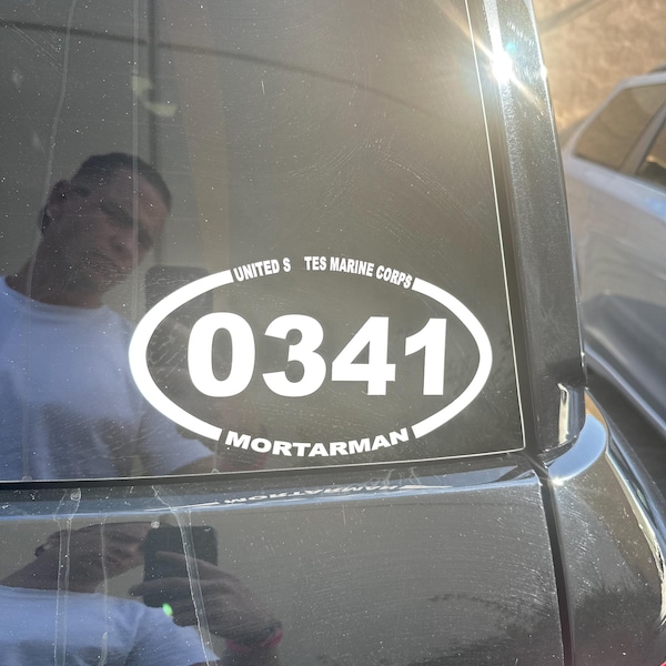 USMC 0341 Mortarman Car Truck Van Window or Bumper Sticker Vinyl Decal ...