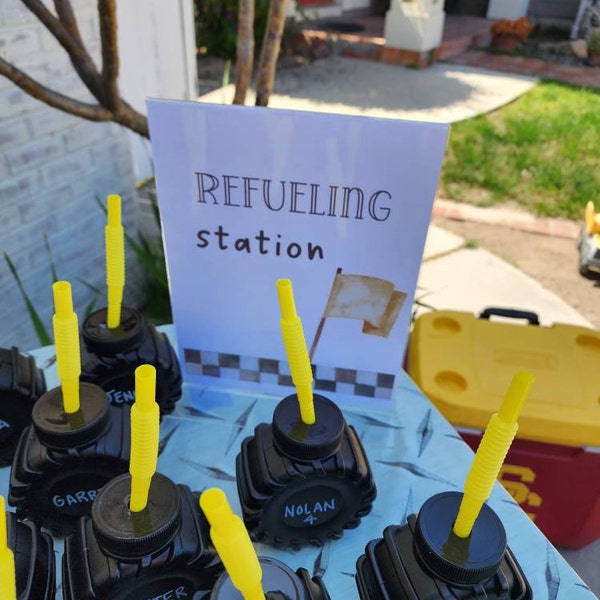 Monster Truck Party Signs, Editable Template, Pit Stop & Refueling ...