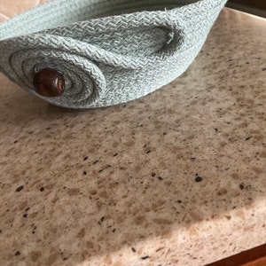 Cotton Rope Storage Basket With Lid, Rope Woven Organizer Basket With ...