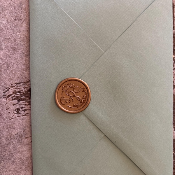 Wedding Invitation Wax Seal Stamp Stickers，personalized Monogram Self ...