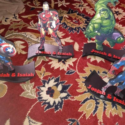 Super Hero Stand up Birthday Centerpieces - Etsy