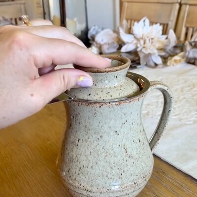 Pottery Mug Extra Large Hemp Design Handcrafted Perfect - Etsy
