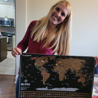 Scratch off World Map, Travel Tracker Map, World Map Poster, Traveler ...