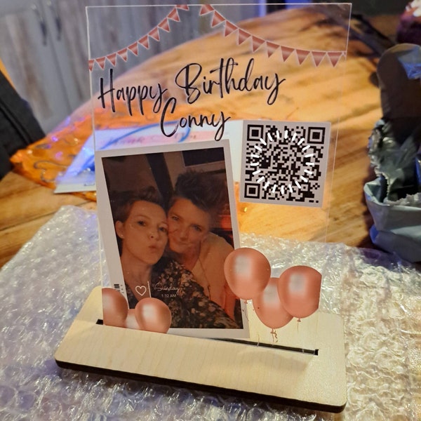 Personalised Business QR Code Sign Acrylic Plaque,google Reviews ...