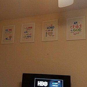 Scripture Wall Art BUNDLE Kids Bedroom Decor Playroom Sunday School ...