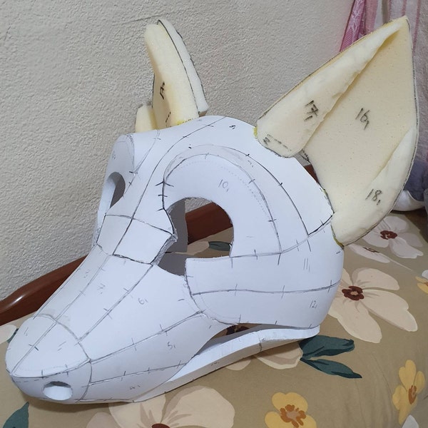 DIGITAL Dino Mask Base Template for Fursuits PDF Download - Etsy