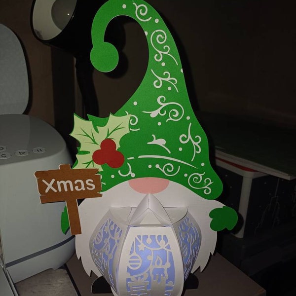 Pack 3 Gnome Lantern SVG, Studio, PDF Templates for You Diy Christmas ...