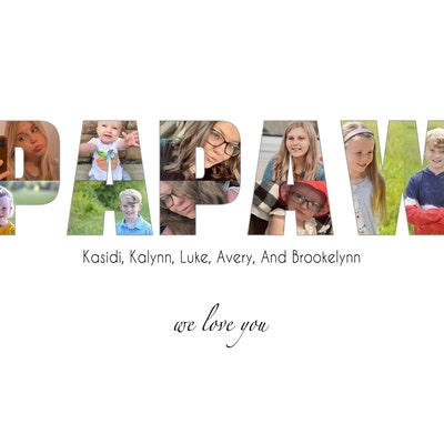 PRINTABLE Mothers Day Gift, Mom Photo Collage, Personalized Gift ...