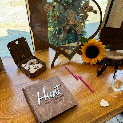 Wedding Card Box, Family Tree Card Box With Slot for Wedding, Rustic ...