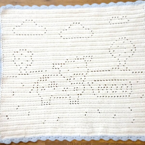 Dinosaur Filet Crochet Baby Blanket PDF Pattern - Etsy
