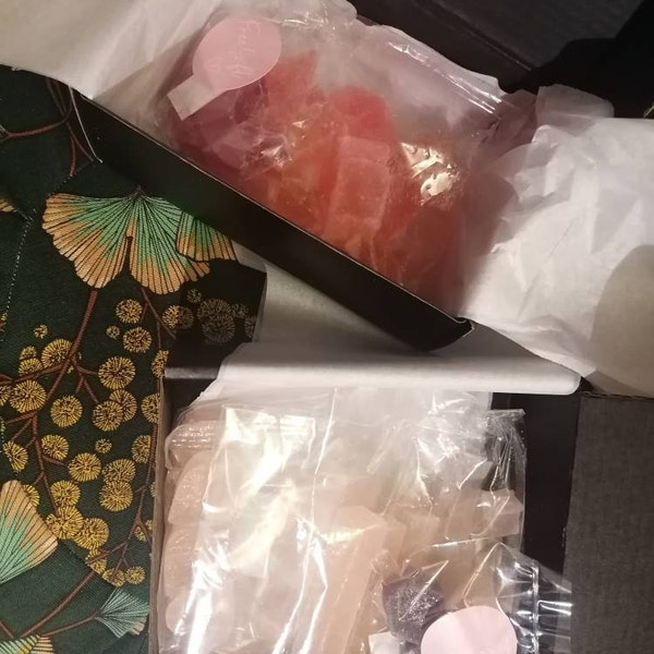 Peach Moonstone Kohakutou Candy, Edible Jewelry, Vegan, Gluten Free ...