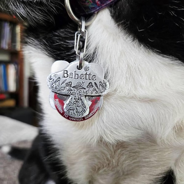Cemetery Dog Tag - Ghost Dog Tag - Halloween Dog Tag - Crow - Raven ...
