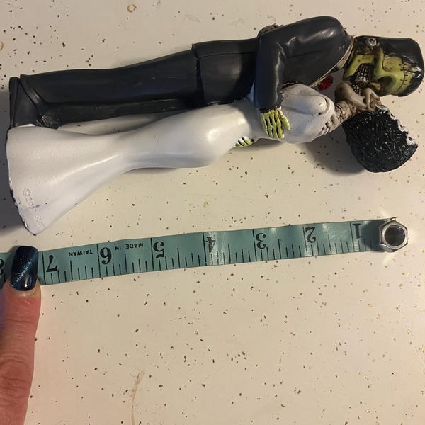Pins & Bones Frankenstein and Bride Figurine, Hand Detailed ...