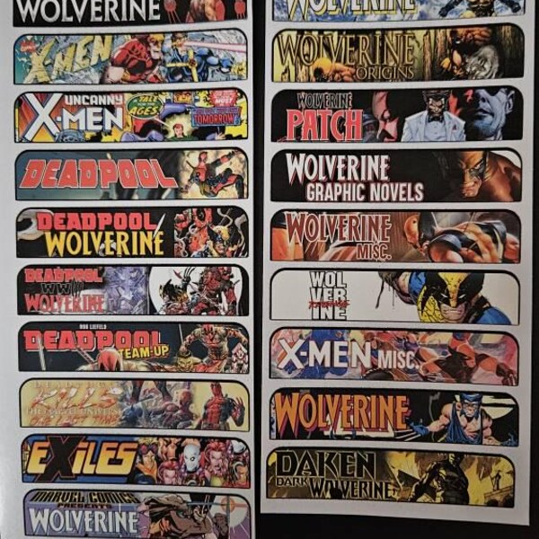 Custom Comic Books Divider Labels, Comic Labels, Comic Stickers ...