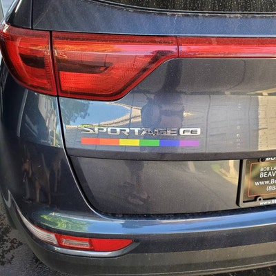 LGBT Gay Pride Rainbow Flag Car Vinyl Decal or Magnet Outdoor Window ...