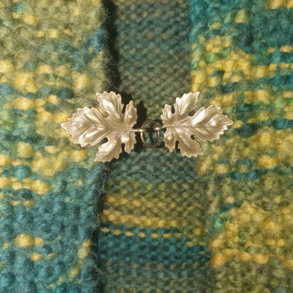 Bronze Leaf Cloak Clasp "sylvan" | Dress Cinch Clip | Festival Cape ...