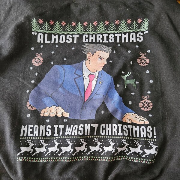 Ace Attorney Ugly Christmas Sweater - Edgeworth Santa December 24th ...