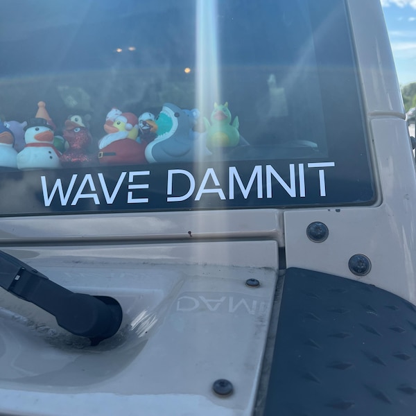 Wave Damnit Decal - Etsy