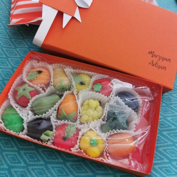 Marzipan Fruits Custom Handmade Box Small Medium Large Vegan Food ...