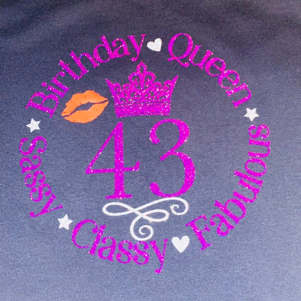 43 and Fabulous Svg, 43and Fab Svg, 43rd Birthday Svg for Women, 43rd ...