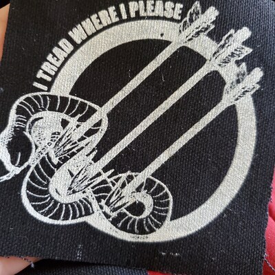 Anti-fascist tread Where I Please Punk Patch Crust Political Anarchist ...