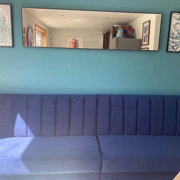 Vintage Leather Modular Fluted Banquette Fitted Bench Booth Seating ...