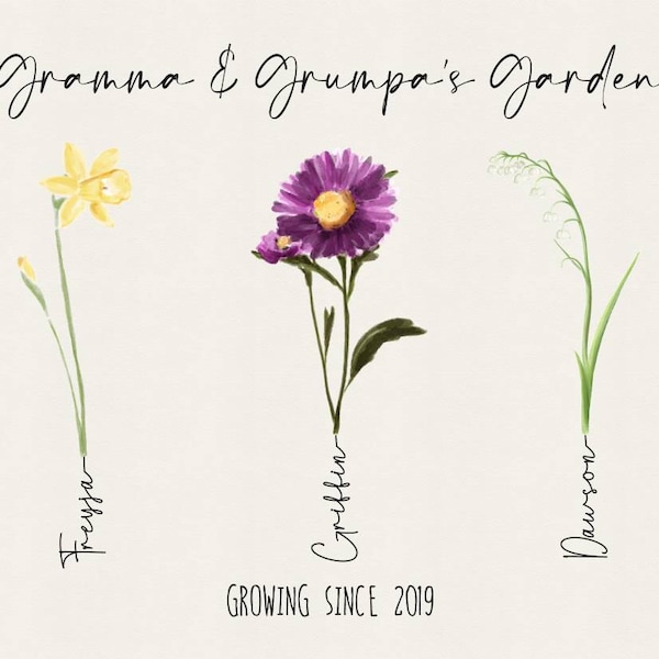 Grandchildren Family Tree, Personalized Family Tree With Grandchildren ...