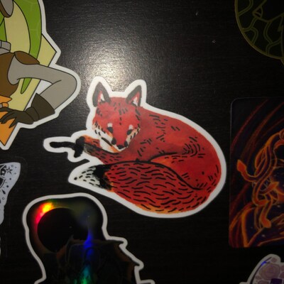 Red Fox Animal Sticker Waterproof Vinyl Sticker - Etsy